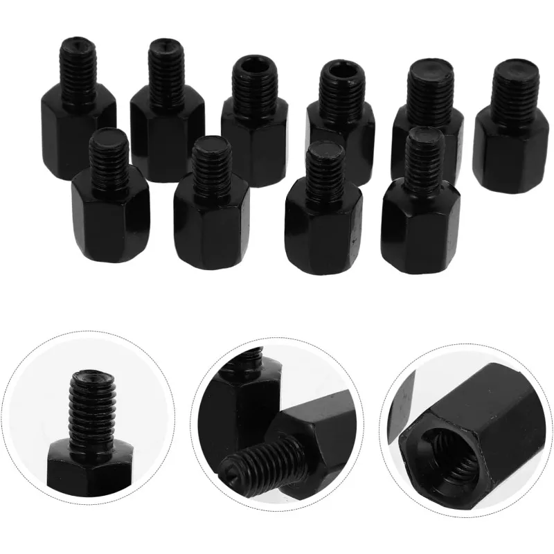 1Pair-Black-Motorcycle-Mirror-Adapters-M10-10MM-M8-8MM-Rearview-Mirrors ...