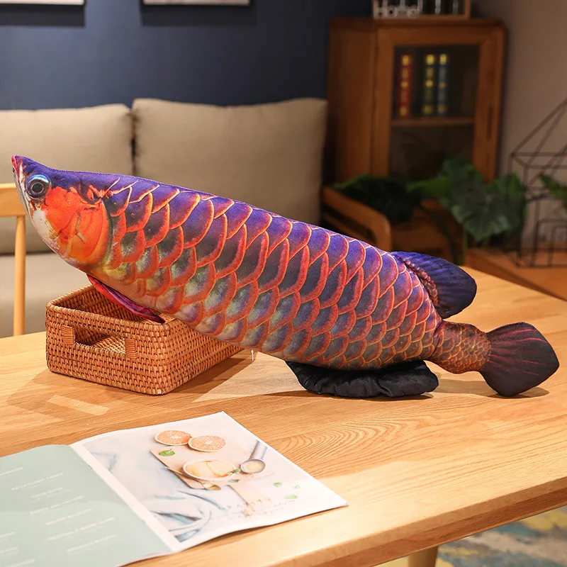 30-100cm Simulation Funny Fish Plush Toys Stuffed Soft Animal Carp ...