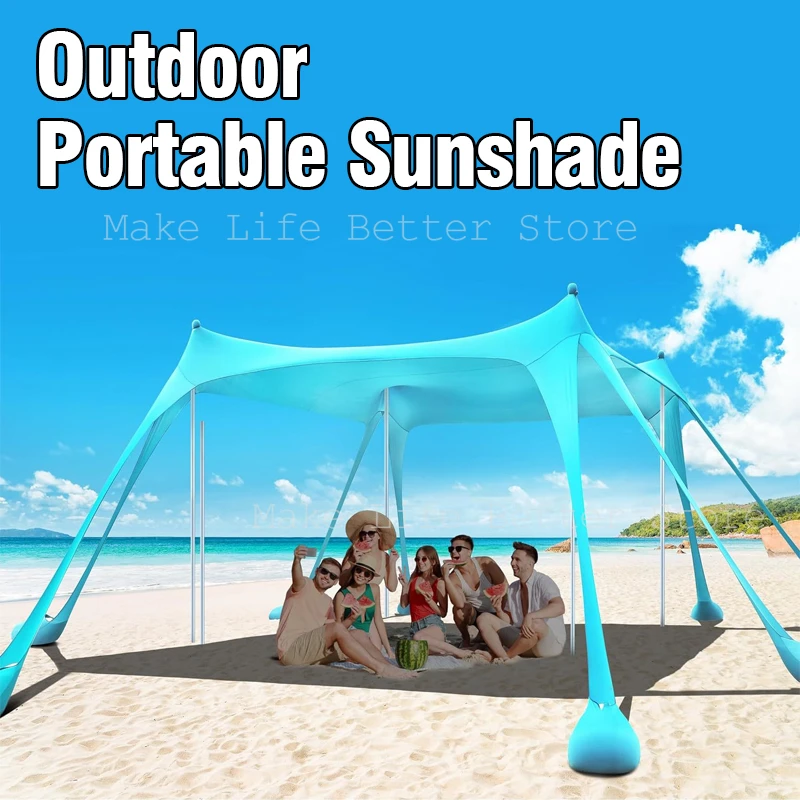 Family-Beach-Awning-Ultralight-Sunshade-Tent-Outdoor-Portable-UV ...