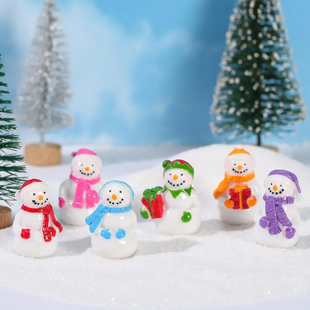 Dollhouse-Snowman-Figurine-Cute-Resin-Craft-Model-Micro-Landscape ...