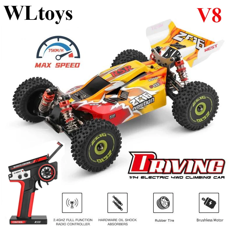 Top-WLtoys-144010-V8-2-4G-Racing-RC-Car-70-KM-H-Brushless-Motor-4WD ...