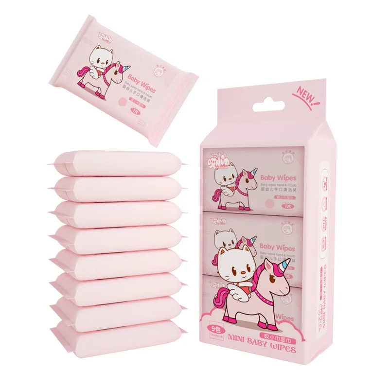 9-packs-of-63-tablets-Mini-wipes-for-portable-pouch-Hand-and-Mouth ...