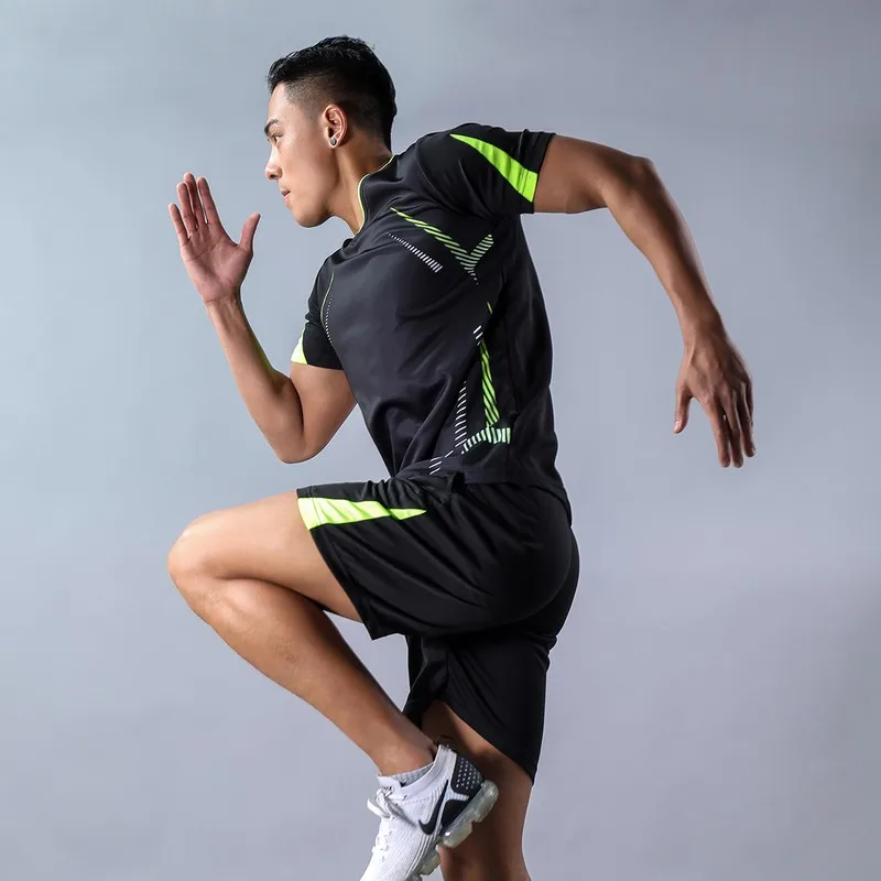 CHRLCK-Men-s-Running-Sets-Summer-Sportswear-Breathable-Gym-Fitness ...