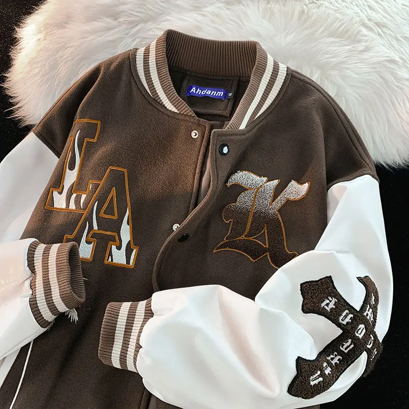 Letter-Embroidery-Coat-Women-Harajuku-Vintage-Street-Flocking-Jacket ...