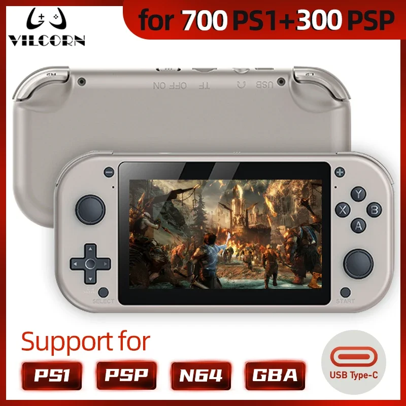 VILCORN M17 Retro Handheld Video Game Console 4.3 Inch IPS Screen ...