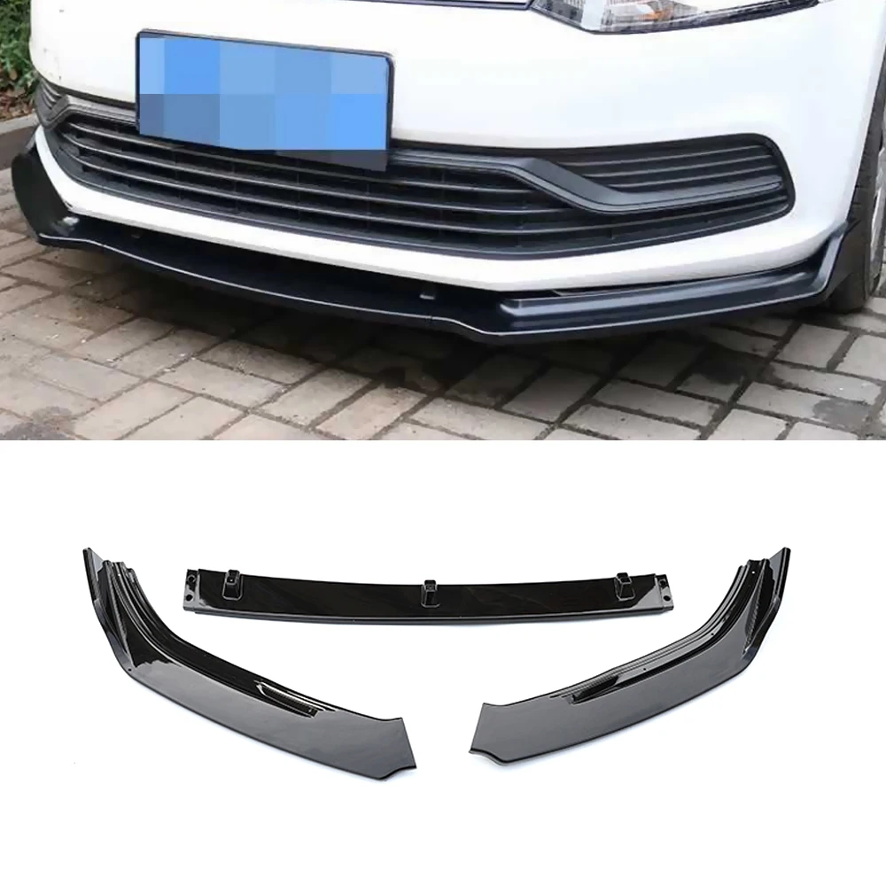 For-Volkswagen-Polo-MK5-2014-2017-3PCS-Car-Front-Bumper-Lip-Body-Kit ...