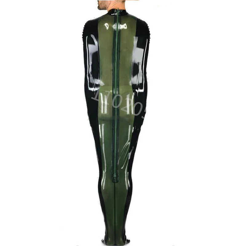 Male Latex Rubber Gummi Sleep Sack Bodybag Black with Transparent Black ...
