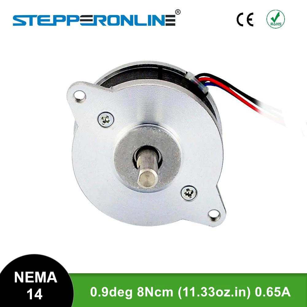 0.9deg Round Nema 14 Stepper Motor 8ncm/11.33oz.in Bipolar 0.65a 36x19 ...