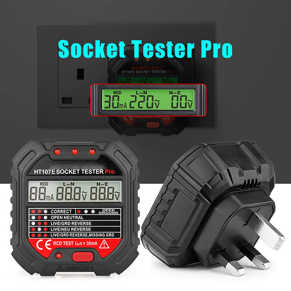 Outlet Tester Socket Electric Ht107d(eu)/ht107e(uk) Circuit Polarity ...