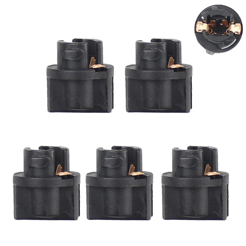 5Pcs Signal Lamp T5 LED Twist Socket Instrument Panel Cluster Socket ...