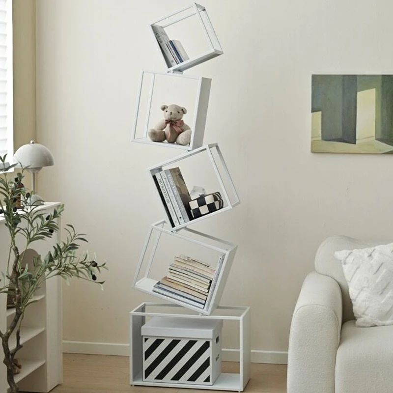 Livingroom-Haller-Metal-Bookcase-Invisible-Children-Units-Gold-Corner ...
