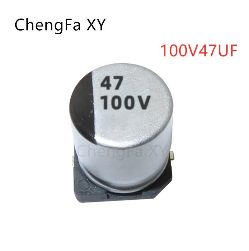 10PCS-100V47UF-SMD-Aluminum-Electrolytic-Capacitor-47UF100V-Size-10-10 ...