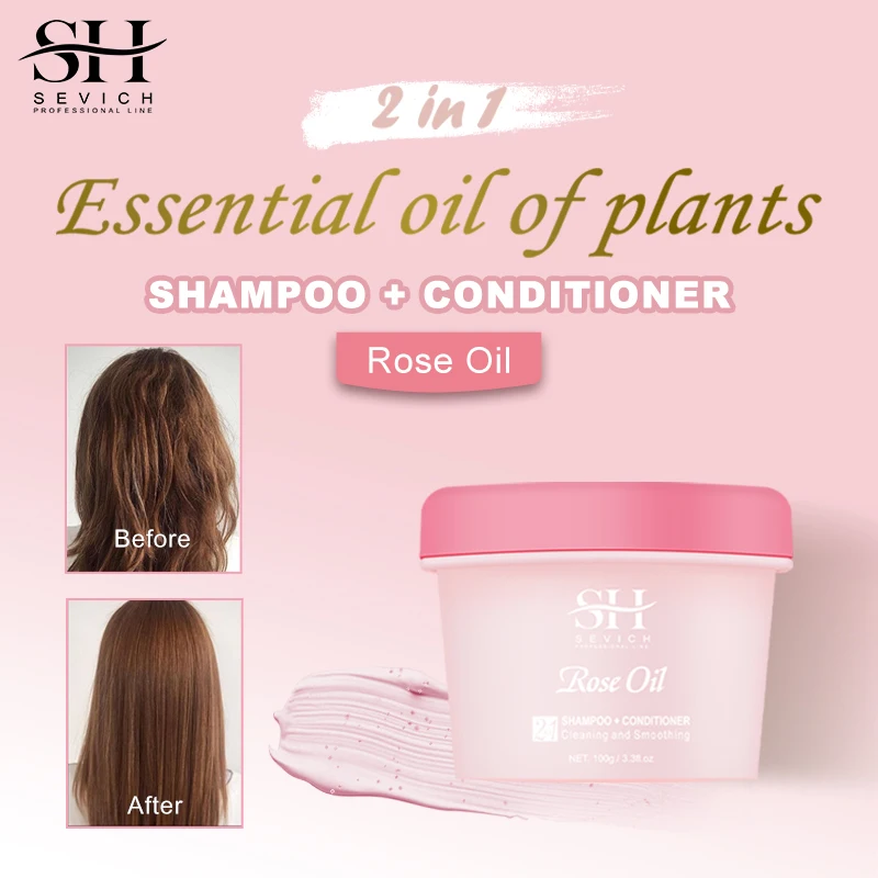 Sevich 100g Natural Rose Oil Hair Shampoo Shiny Fluffy Hair Treatment 2 ...