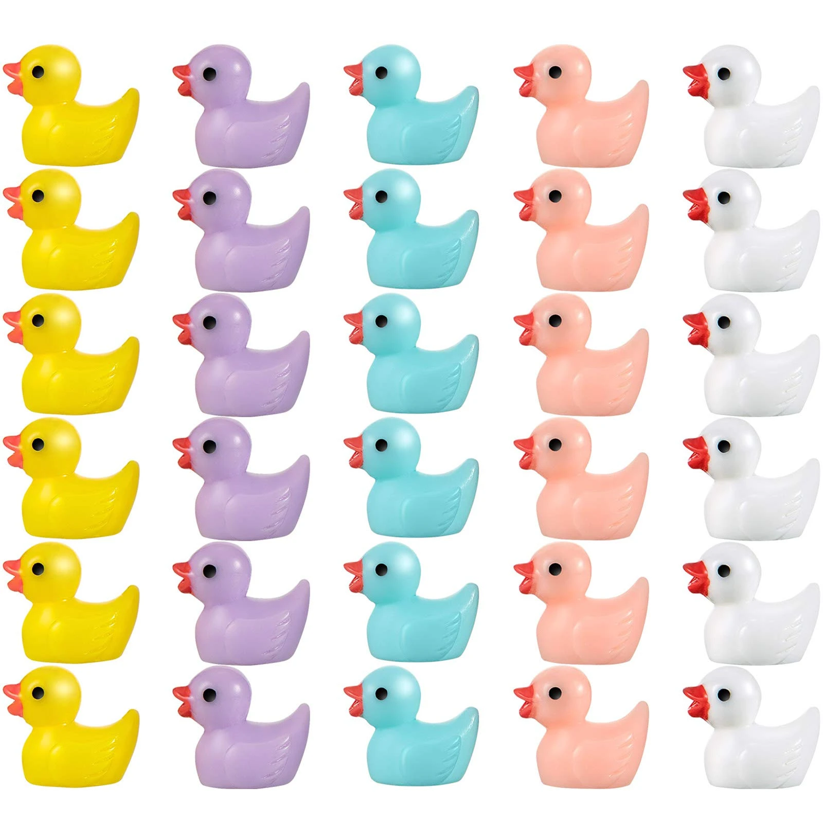 Resin Farm Animals Figures Ornament | Miniature Fairy Garden Ducks - 20 ...