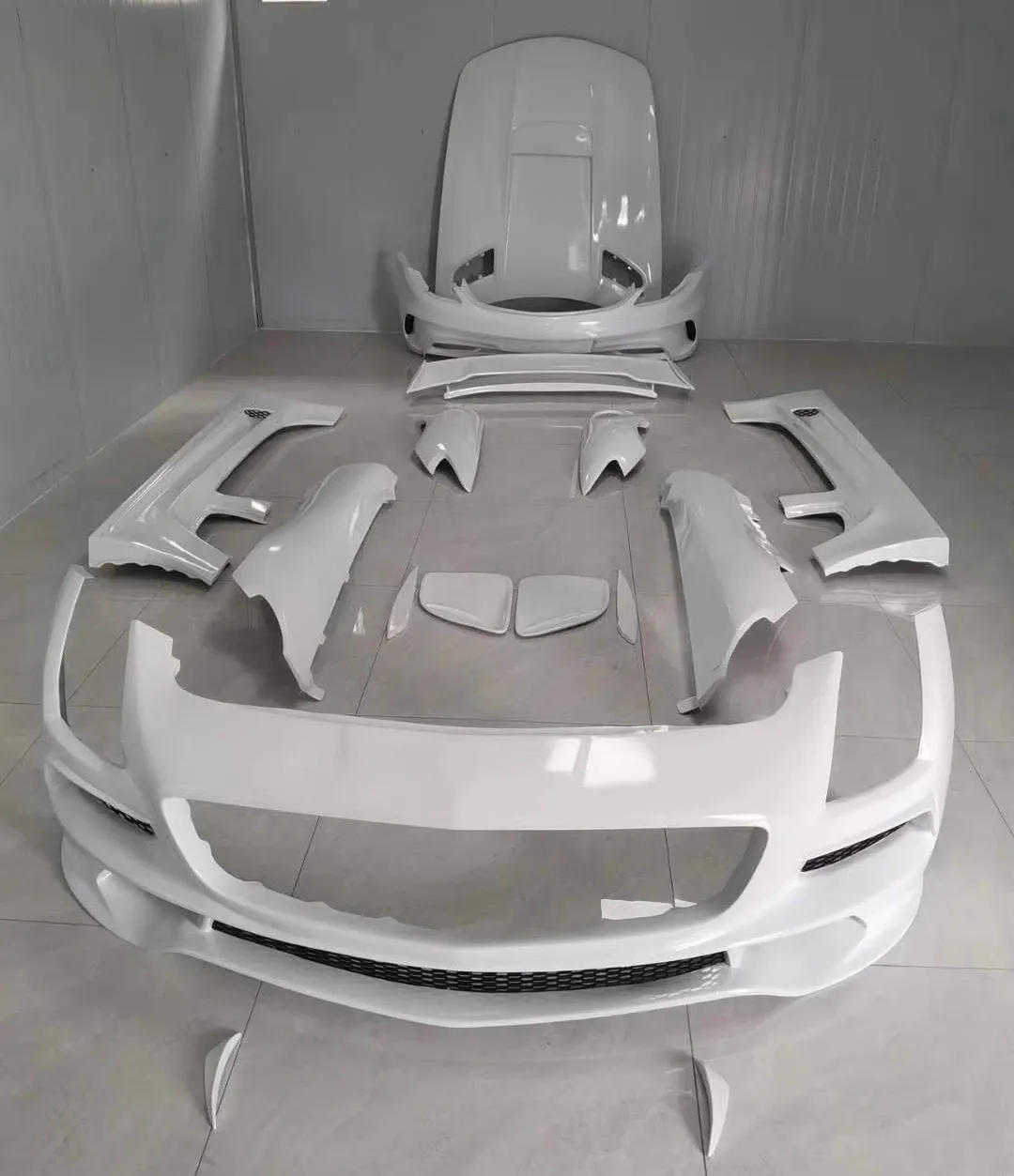 Resin-Half-Carbon-Fiber-For-Mercedes-Benz-SLS-R197-AMG-Modified-Front ...