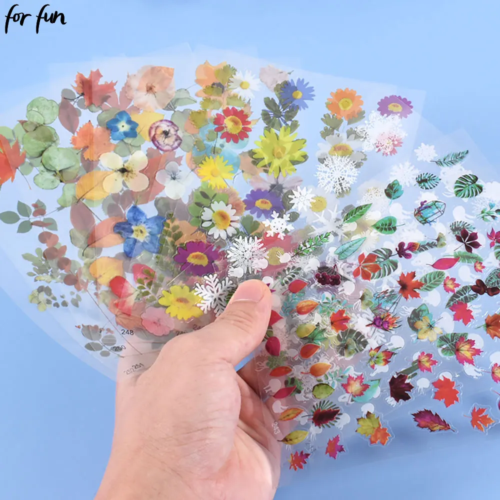 For-fun-Flowers-Stickers-Epoxy-Resin-Filling-DIY-Resin-Silicone-Mold ...