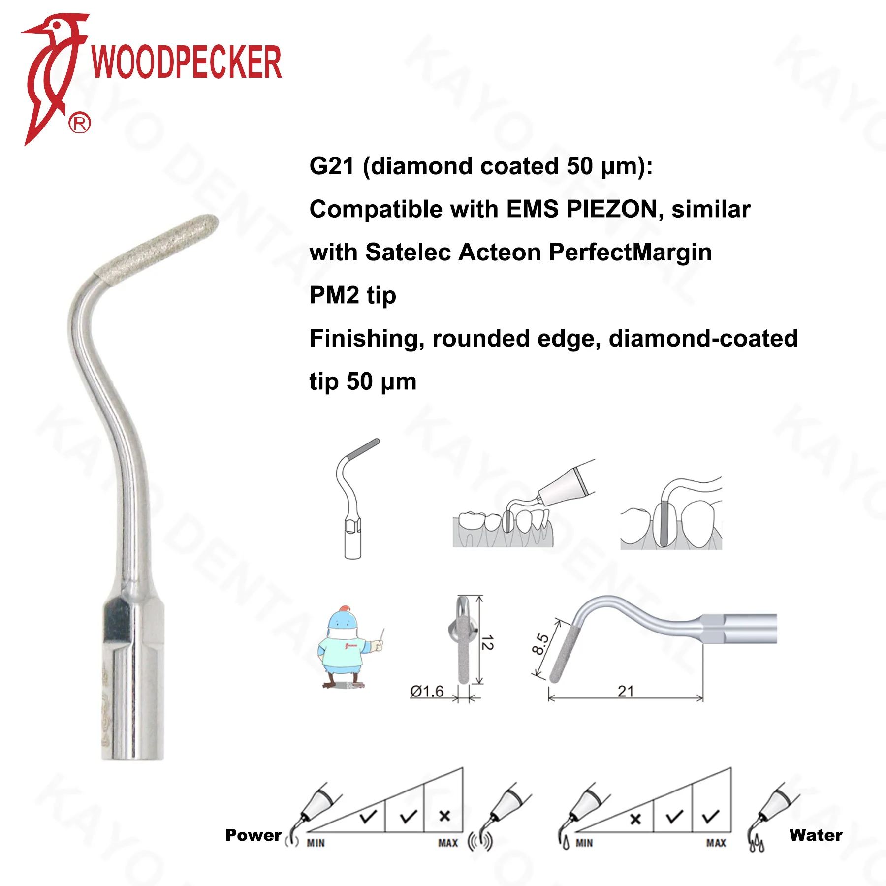 Generic 100% Woodpecker Scaler Tip Scaling Tips For Cavity/shoulder ...
