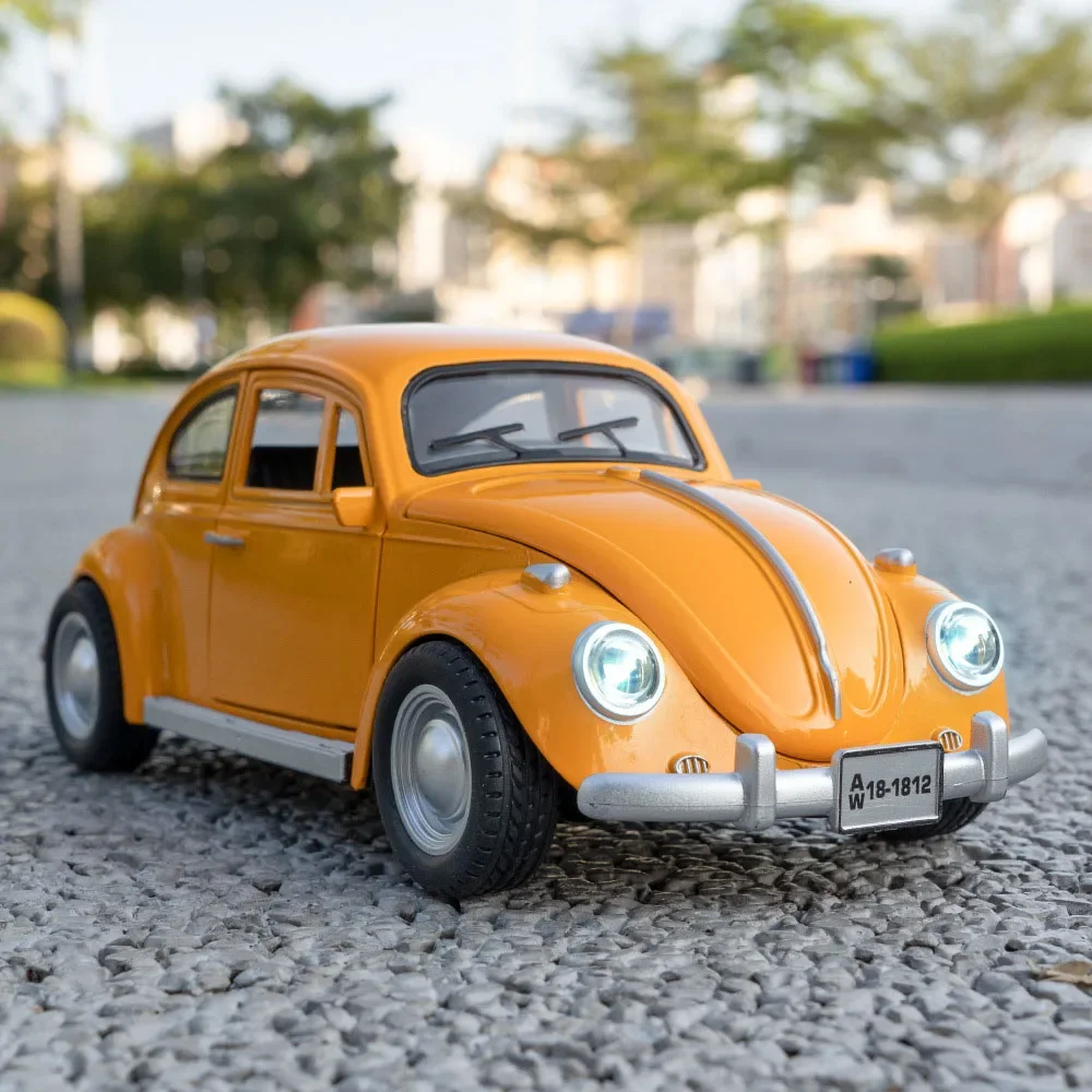 1:18 Scale Beetle 1955 Models Cars Alloy Diecast Toys Light Music Car ...