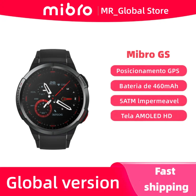 Global Version Mibro GS Smartwatch 460mAh Battery AOD 1.43Inch AMOLED ...