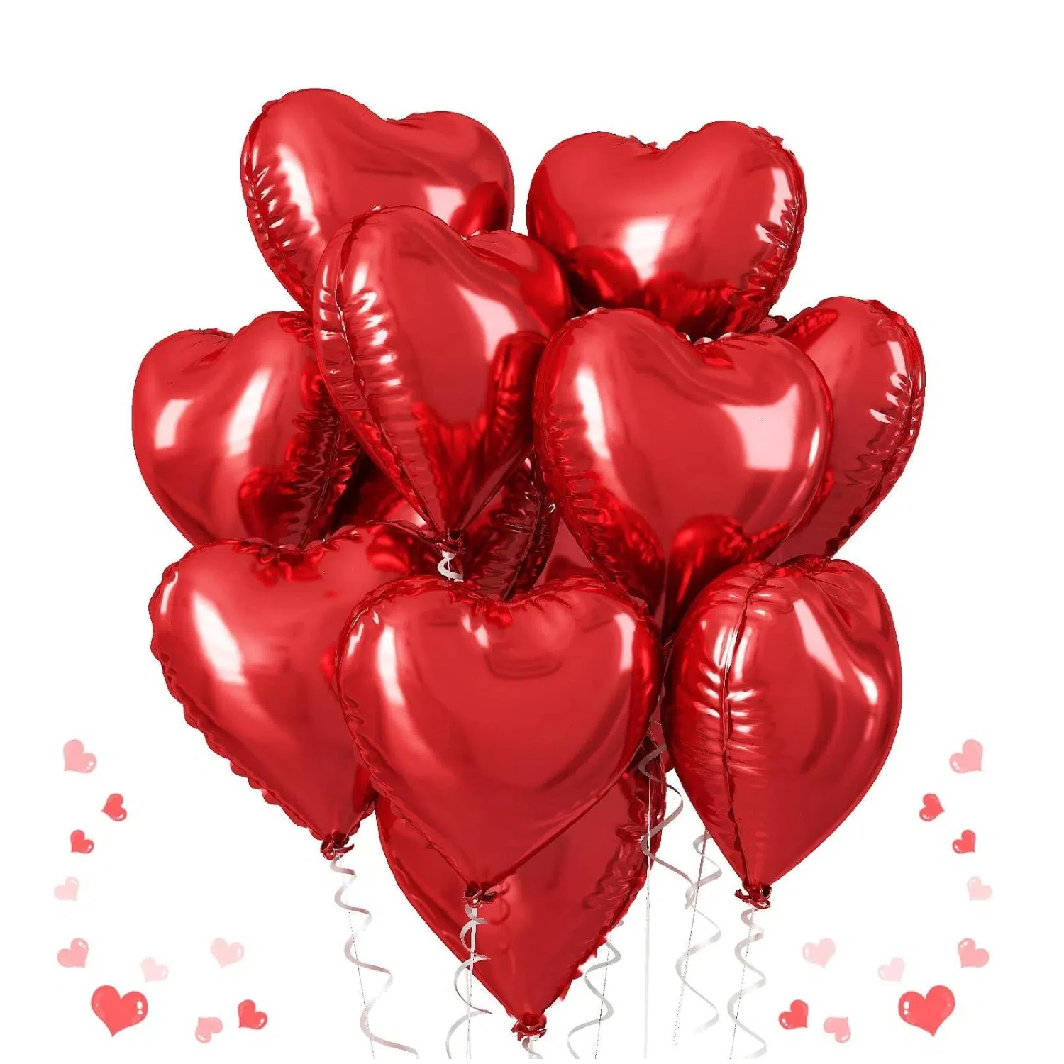 12Pcs 18 Inch Heart Balloons Love Balloons Valentine Balloon for ...