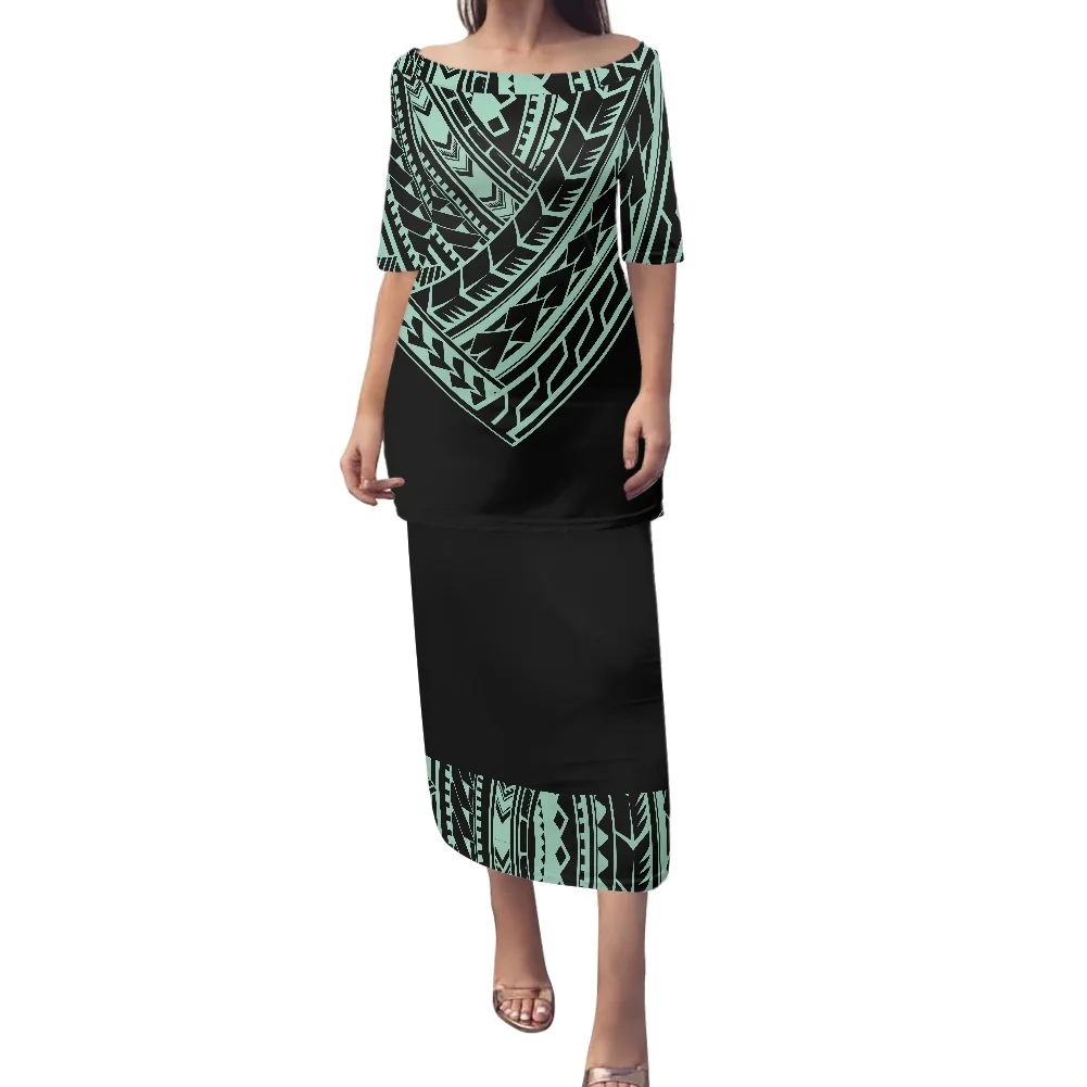 Hycool Summer 2 Piece Polynesian Island Maxi Skirt And Top Set ...