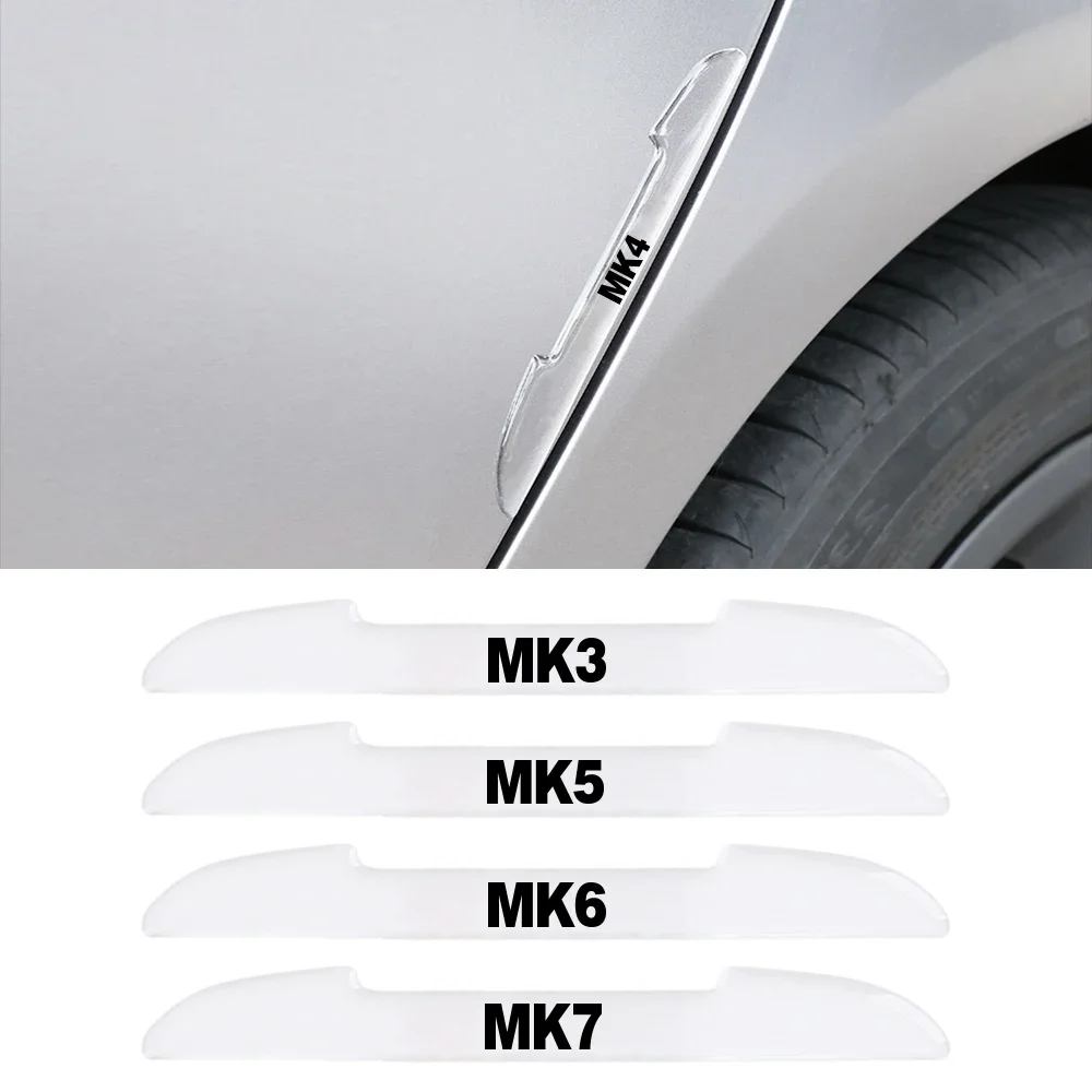 4PCS-Car-Transparent-Anti-Scratch-Strip-Sticker-For-VW-Volkswagen-Golf ...