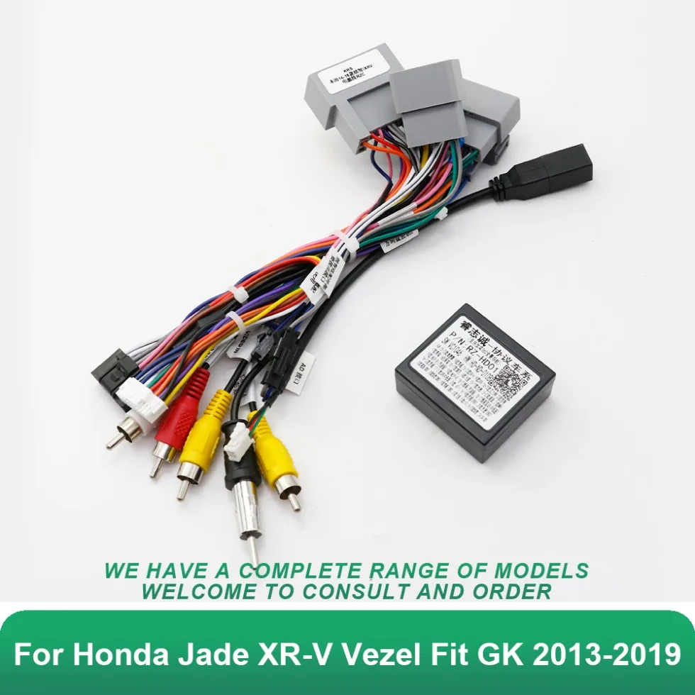 16Pin-Car-Head-Unit-Harness-Power-Adapter-Cable-With-Canbus-For-Honda ...