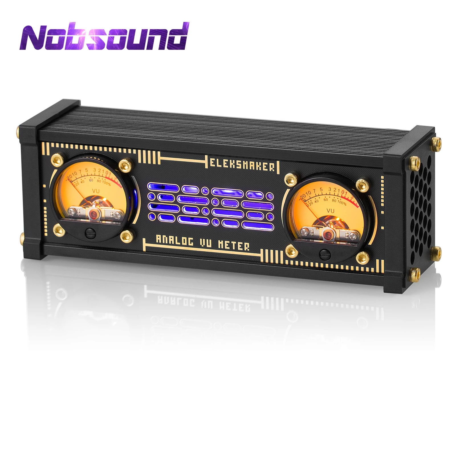 Nobsound Retro Elekstube Dual Analog Vu Meter Music Spectrum Visualizer ...