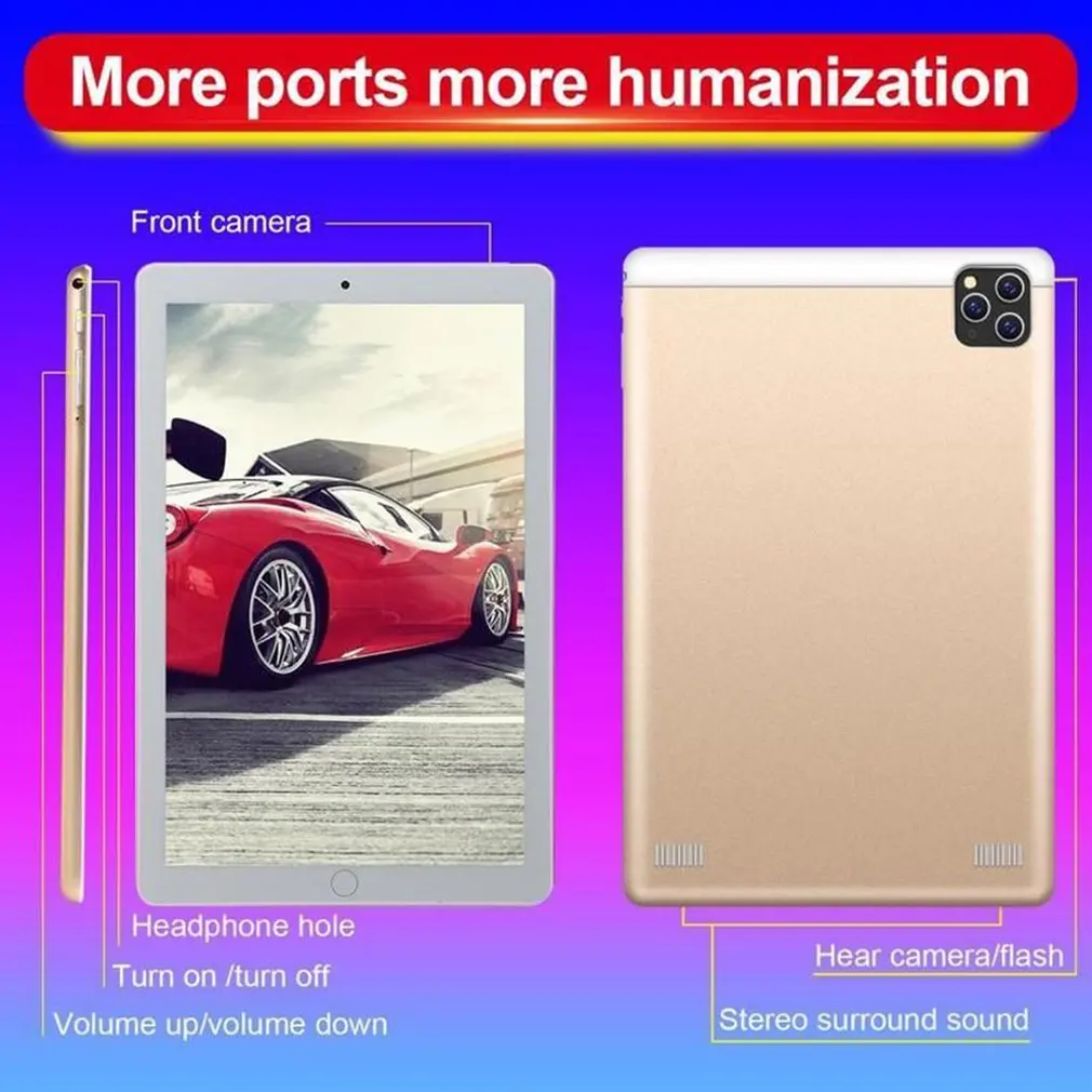 Traseira Ips Cmos Tablet Sem Fio Para Android 10 Em 12gb 13mp 4.0 512g ...