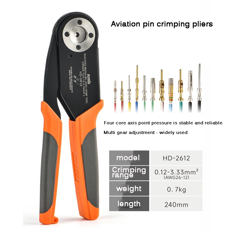 IWISS Crimping Pliers Wiring Tool Aviation Terminals Pin Crimper ...