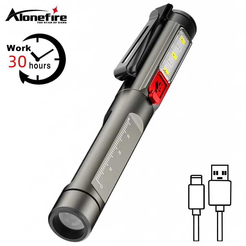 Alonefire linterna LED portátil P31, luz de trabajo, bolígrafo de primeros auxilios médico, de ...