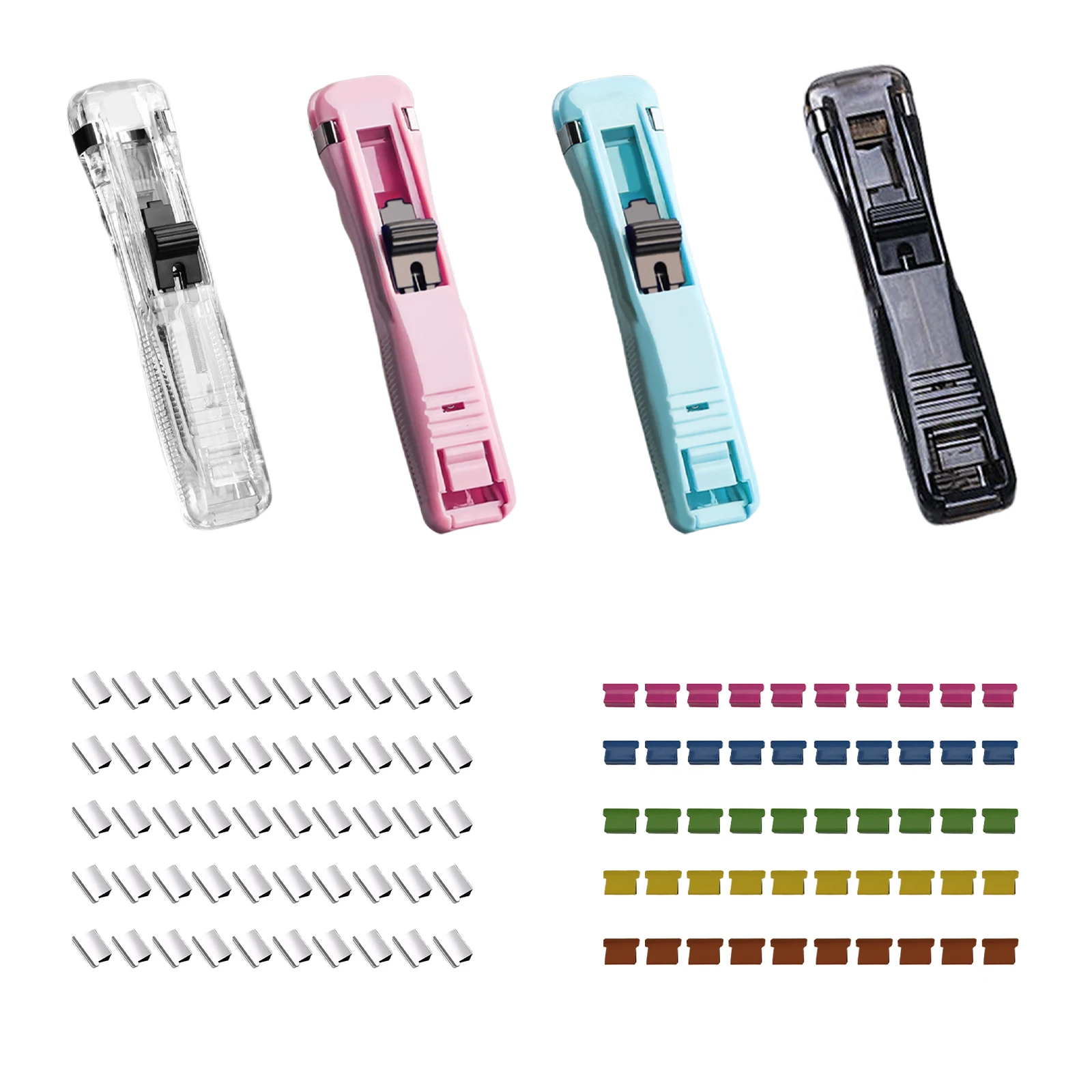 Push Clip Device Portable Handheld Paper Fast Clam Clip Dispenser Push ...