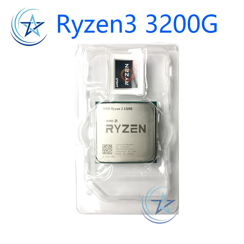 Amd ryzen 3 3200g r3 3200g ryzen3 3200g 3.6ghz quad core quatro linha 65w processador cpu l3 ...