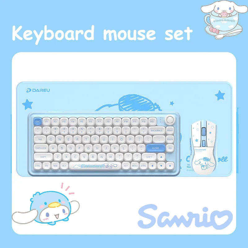 Sanrio-Kawaii-Anime-Cinnamoroll-Keyboard-Cartoon-Style-Wireless ...