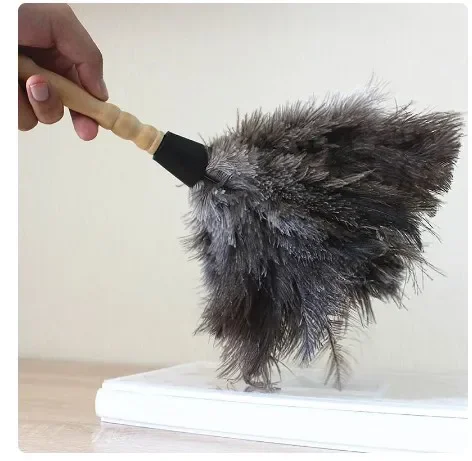 1-PC-Feather-Duster-Wooden-Handle-Duster-Anti-static-Dust-Removal ...