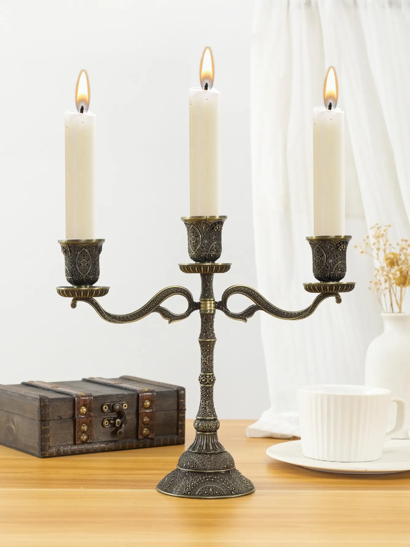 Creative Home Decorations Zinc Alloy High-grade Classical Candles ...
