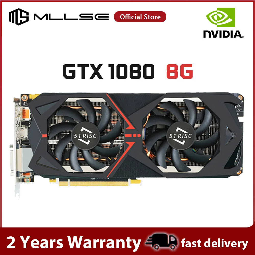 Mllse Graphics Card Gtx 1080 8gb Gaming Gpu Gddr5x 256bit Pci Express 3 ...