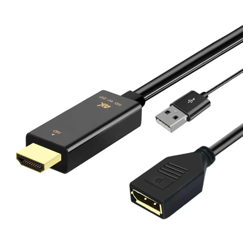 4K-DisplayPort-to-HDMI-compatible-Adapter-Converter-Display-Port-Male ...