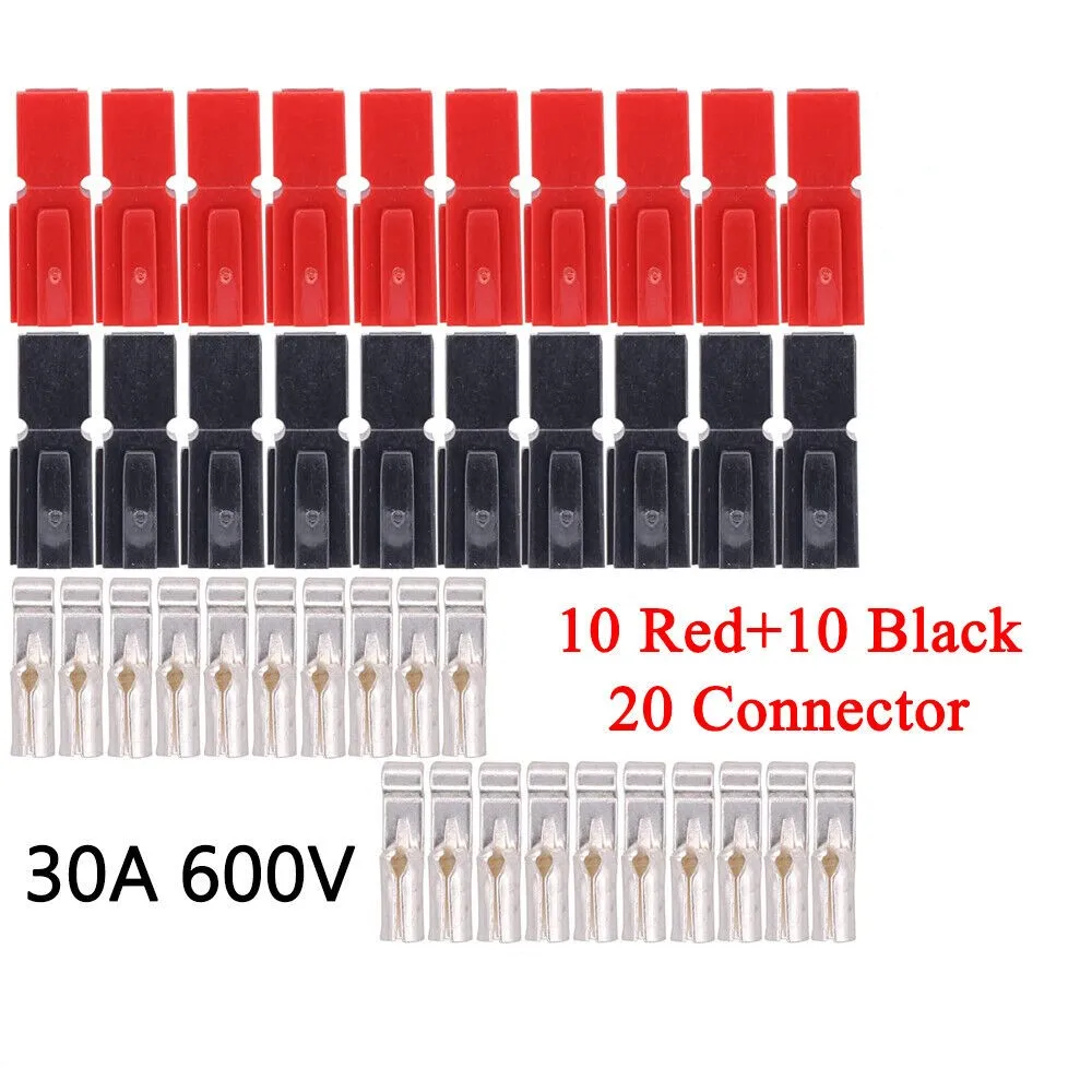 New-40-Pcs-Anderson-Powerpole-Red-Black-30-Amp-Plugs-Marine-Quality ...