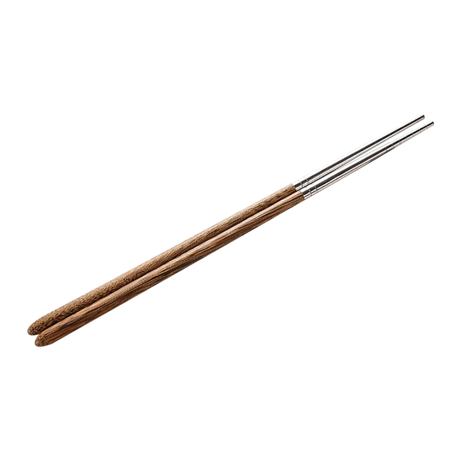 Reusable-Stainless-Steel-Chopsticks-Anti-skid-Wooden-Chopstick-Head ...