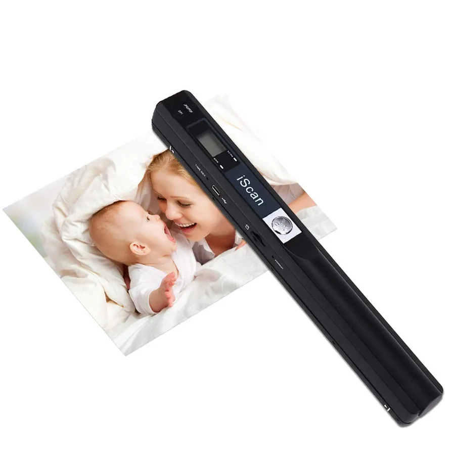 iScan-Portable-Mini-Document-Scanner-Wireless-USB-A4-Paper-Book-Color-Photo-Image-Scan-LCD ...