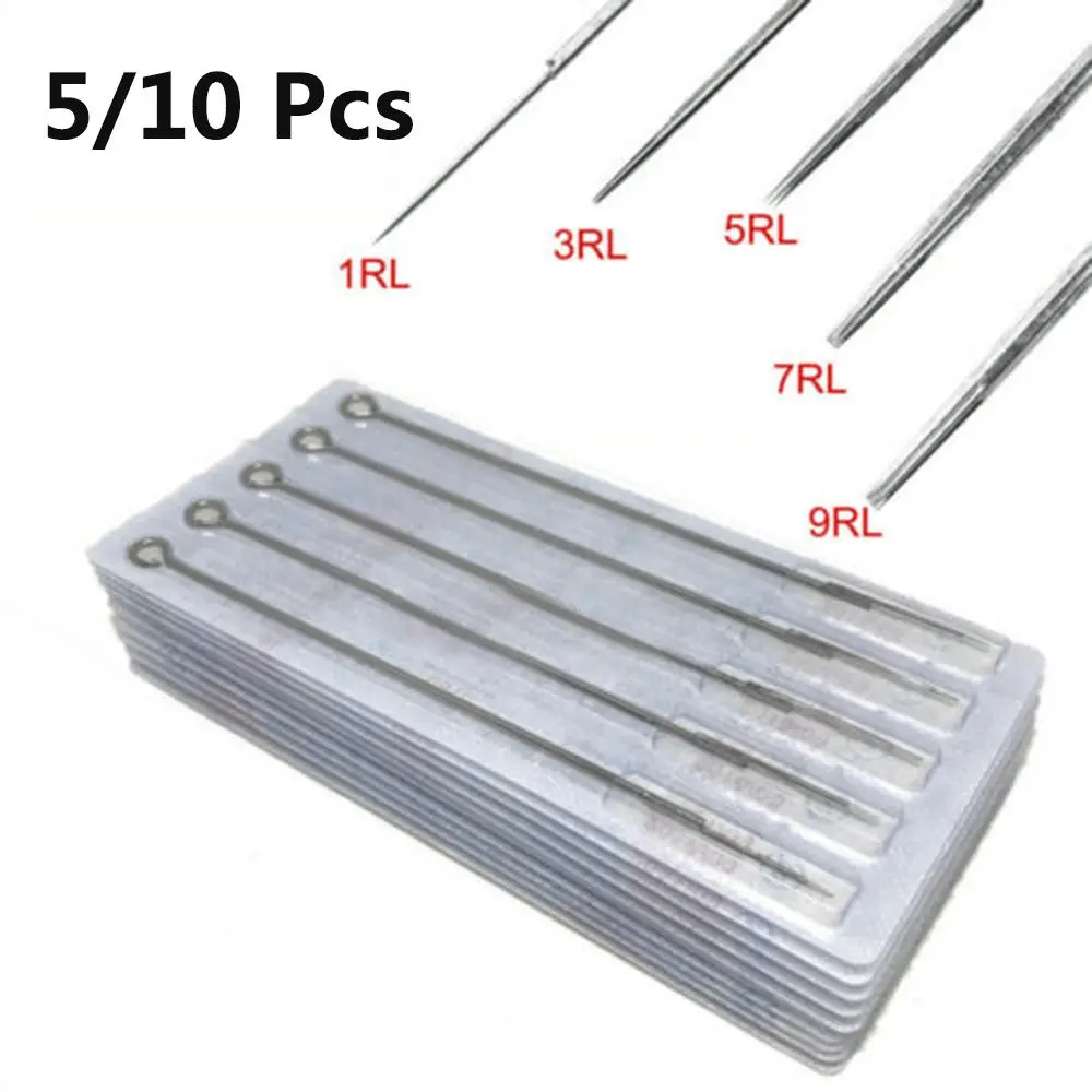 5/10 Pcs Professional Standard Stainless Steel Sterile Tattoo Needle ...