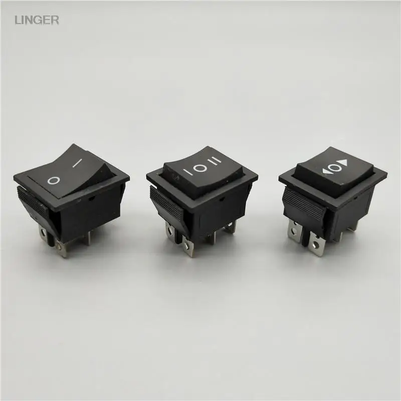 22*28mm KCD4 Black Rocker Switch 4/6 Pin 2/3 Position Latching ...