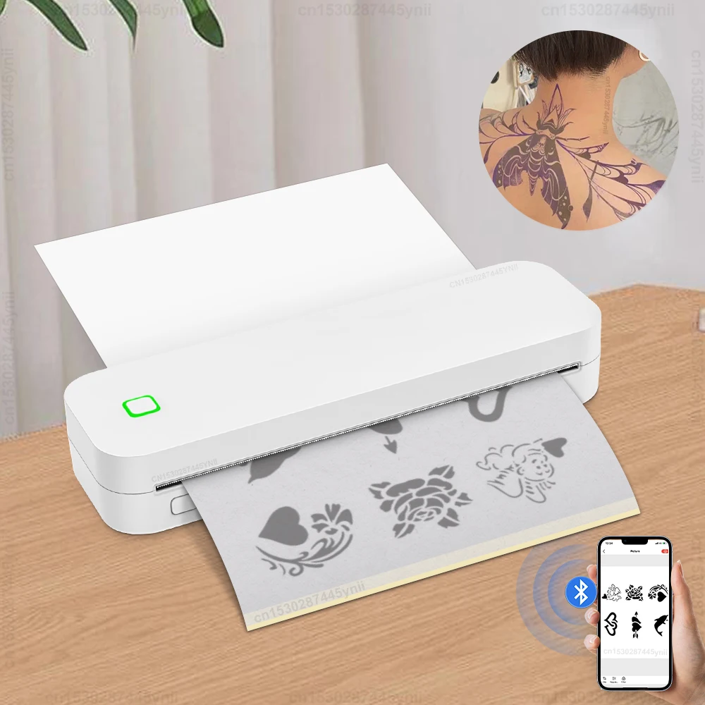 Inkless-A4-Thermal-Printer-Portable-Wireless-Bluetooth-Tattoo-Stencil ...