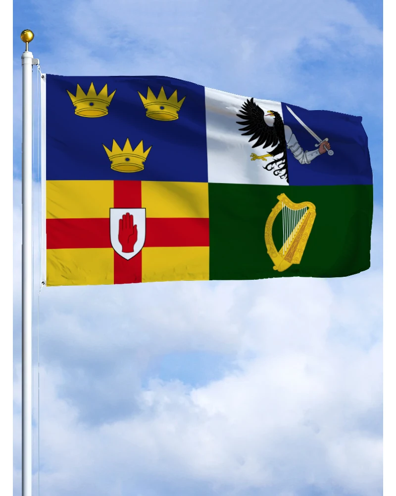 2×3FT Four Provinces Ulster Munster Connacht Leinster Flag Polyester ...