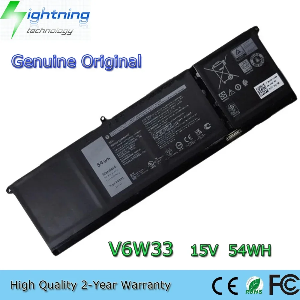 Genuine Original V6W33 15V 54Wh Laptop Battery for Dell Inspiron 5515 ...