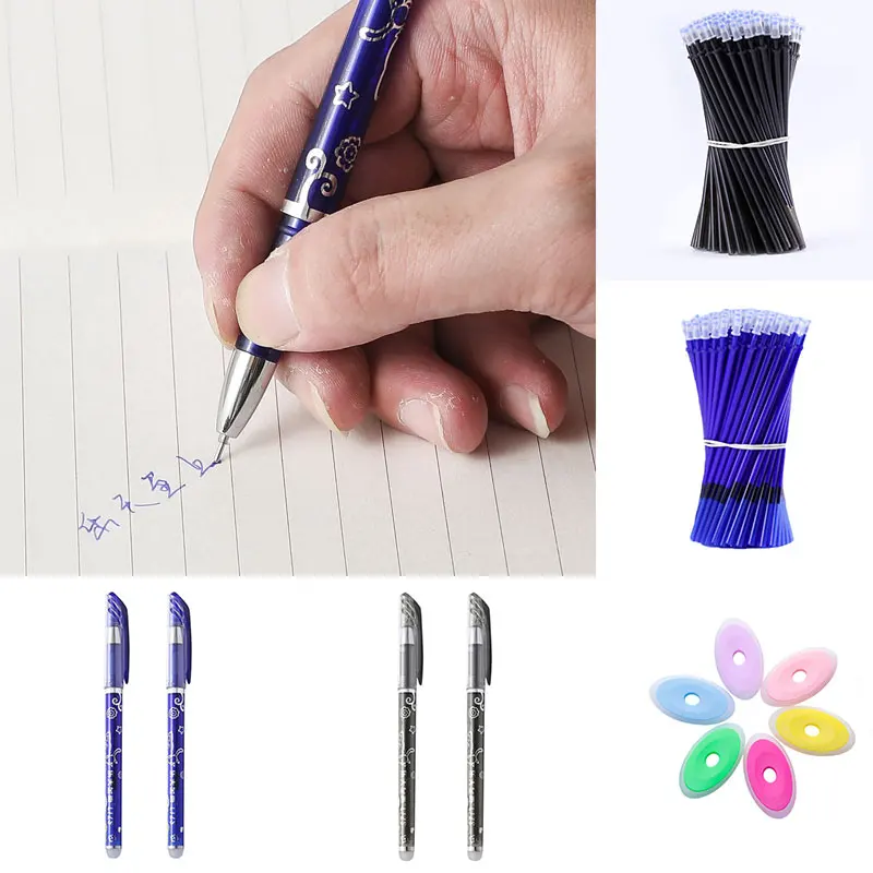 0-5mm-Erasable-Pens-Set-Blue-Black-Gel-Ink-Pen-Eraser-Set-Stationery ...