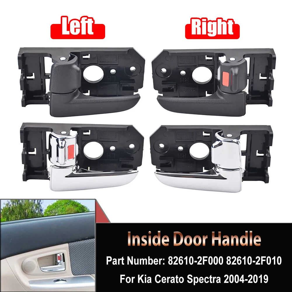 For-Kia-Cerato-Spectra-2004-2019-Car-Inner-Handles-Black-Chrome-OEM ...