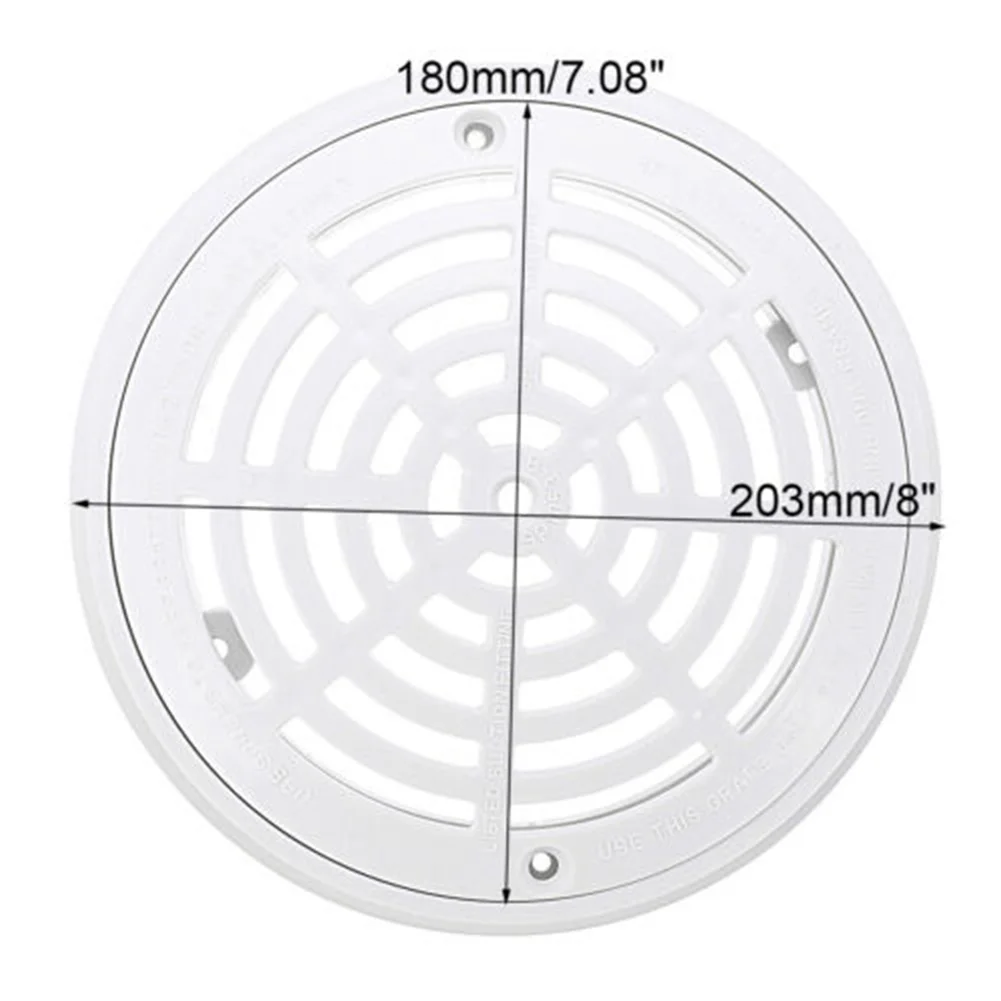 1-Main-Drain-Cover-2-Screws-8-Inch-Replacement-White-Universal-Round ...