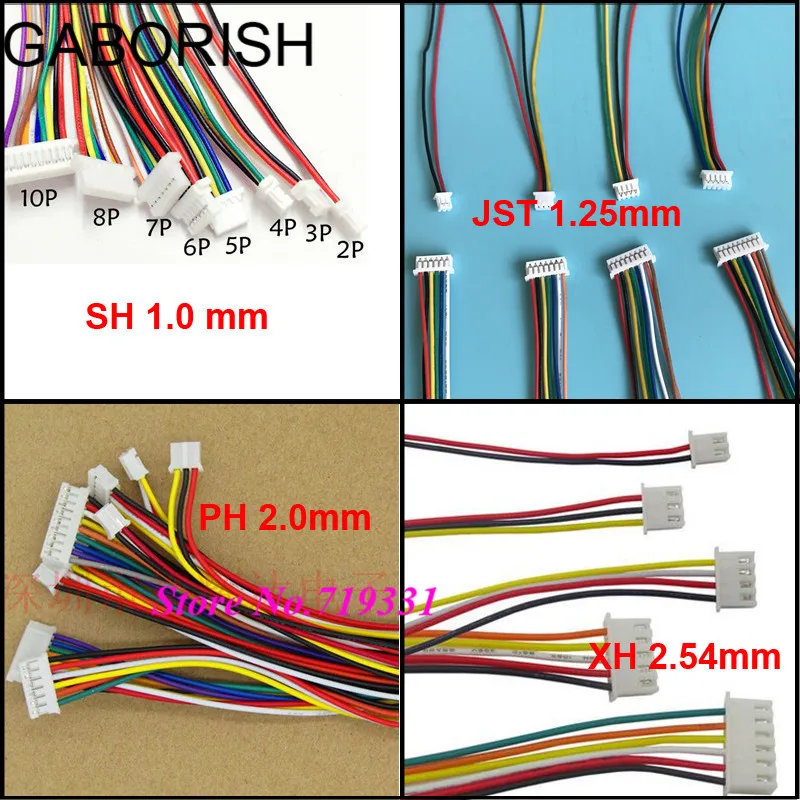10pcs Jst Sh Zh Xh Ph 1.0mm 1.25mm 1.5mm 2.0mm 2.54mm 2.0 2/3/4/5/6/12-pin Female Connector With ...